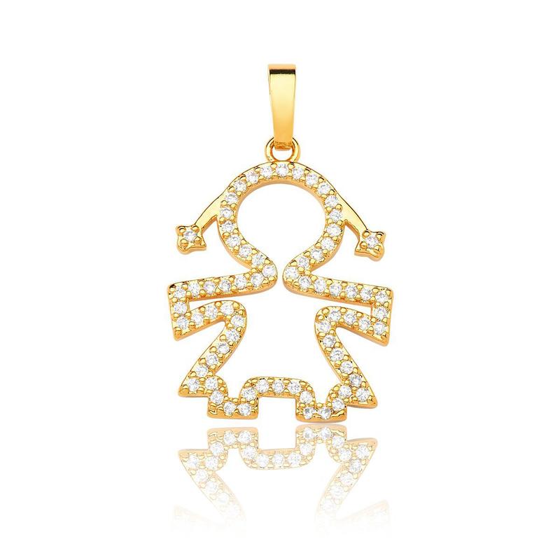 Pingente IFY Menina Marota 70p 1mm -- Dourado - Pingente - Magazine Luiza