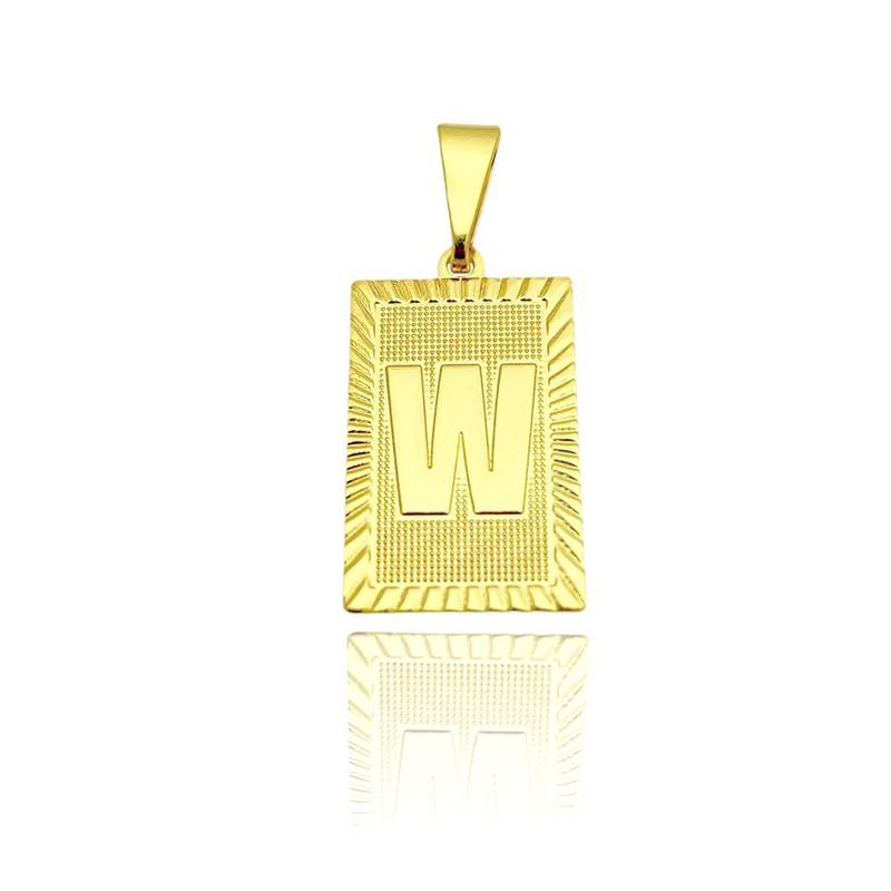 Pingente Masculino Ouro De Letra (Entra e Escolha Sua Letra) Banhado ...