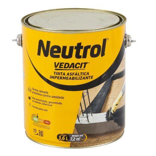 Pintura Asfáltica Neutrol 3,6 Litros - VEDACIT - Tinta Asfáltica ...