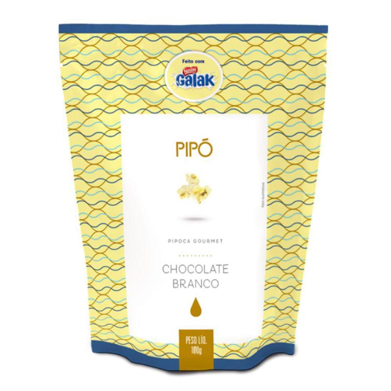 Pipoca de Chocolate Branco Galak Pipó 100g - Pipó Gourmet - Alimentos ...