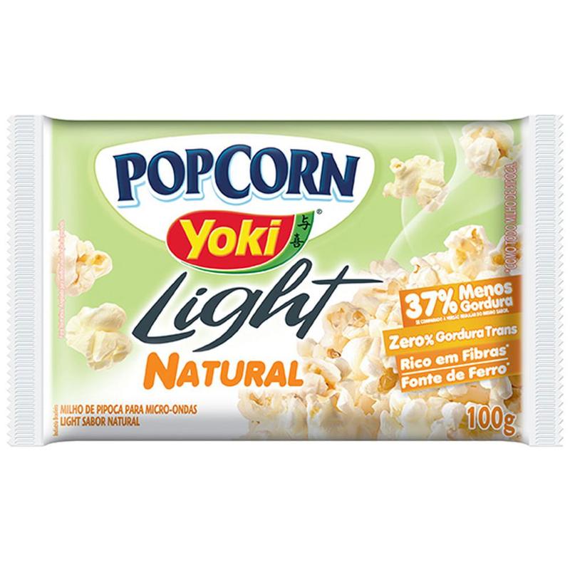 Pipoca para Microondas Pop Corn Light Natural 100g - Yoki - Pipoca de ...