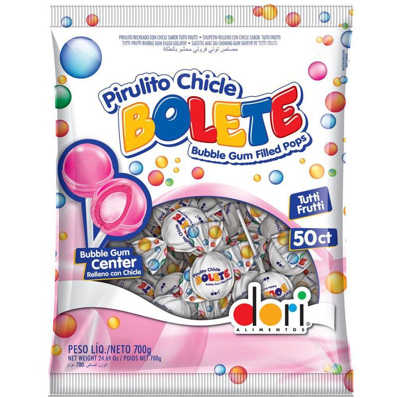 Pirulito Chiclete Bolete c/50 - Dori - Alimentos - Magazine Luiza