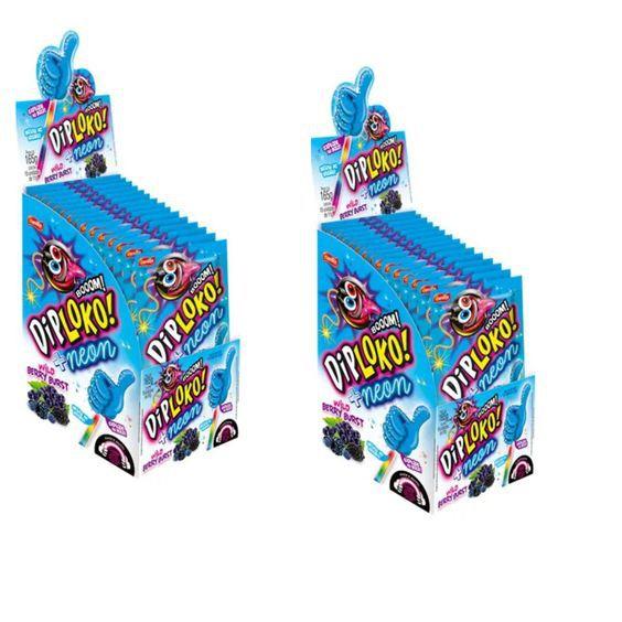 Pirulito Neon Com Bala Explosiva Frutas Silvestres 30Un - Danilla foods ...