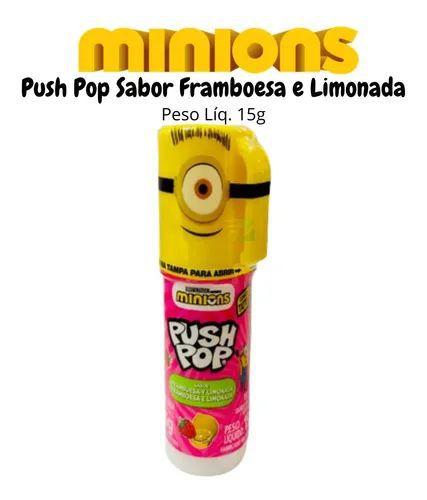 Pirulito Push Pop Sabor Framboesa E Limonada Tema Minions - Pirulito - Magazine Luiza