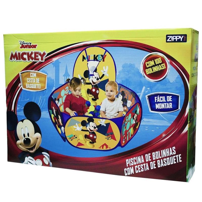 Piscina De Bolinhas Com Cesta Mickey Mouse Zippy Toys - Piscina de ...