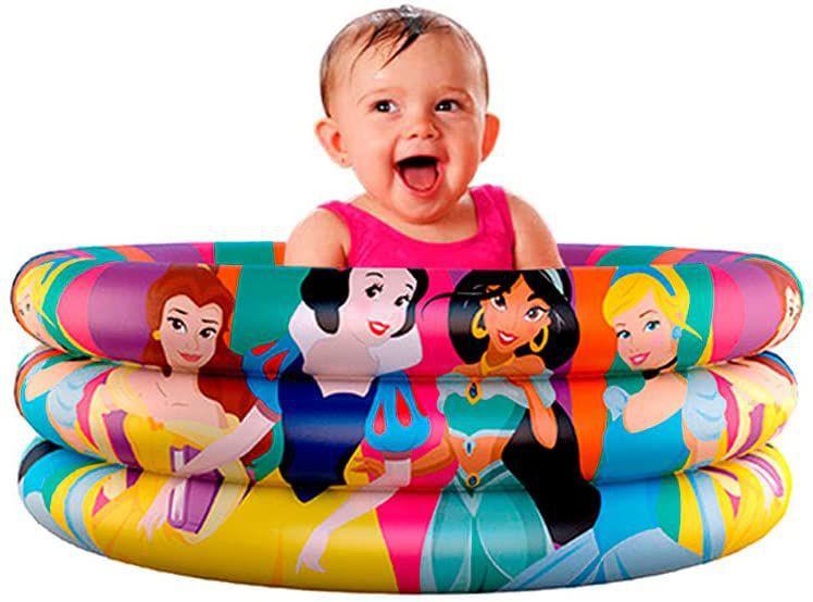 Piscina Infantil Inflável Princesas Disney 115 Litros 83x25cm Etitoys ...