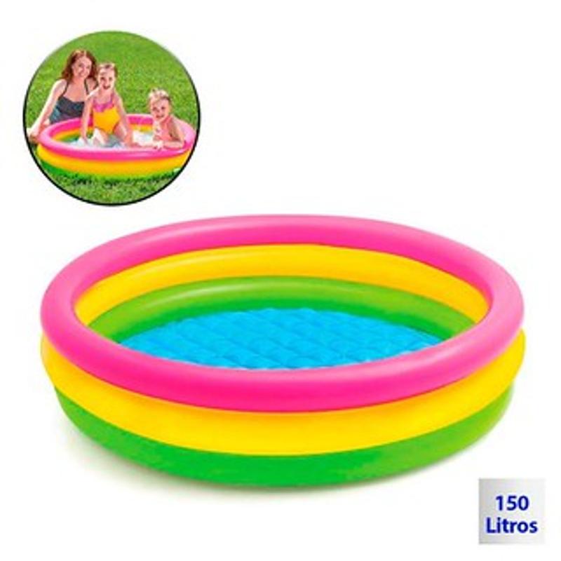 Piscina Inflável 150l 90cm Arco íris - 58728 - ARK PISCINAS - Piscina ...