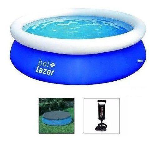 Piscina Inflável Bel 2500 Litros com Bomba de Inflar e Capa - Piscina ...