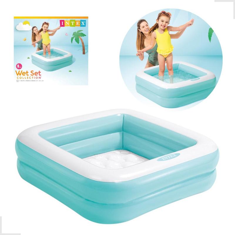 Piscina Inflável Infantil Soft Intex 57l Retangular Crianças Verão ...