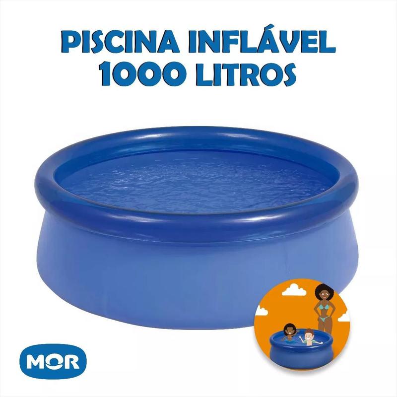 Piscina Inflável Redonda Mor 001048 De 1.65m X 55cm 1000l Azul ...