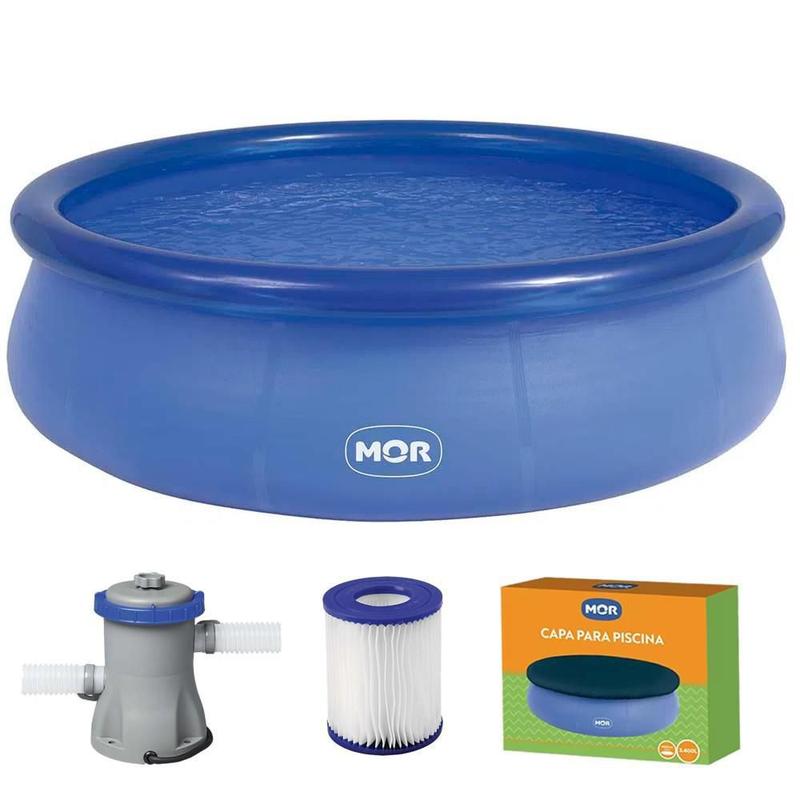 Piscina Mor 3400 Litros Inflável Bomba Filtro 220V E Capa - Piscina ...