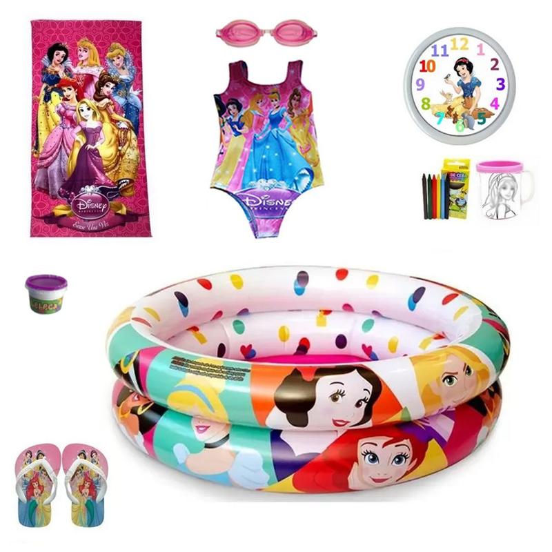 Piscina Princesas Inflável infantil 37L Maiô TAM. 4 8 Itens - Etitoys ...