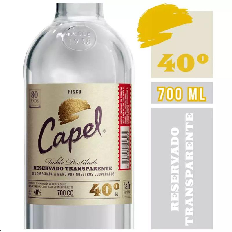 Pisco Capel Doble Reservado 700ml - Aperitivos Alcoólicos - Magazine Luiza