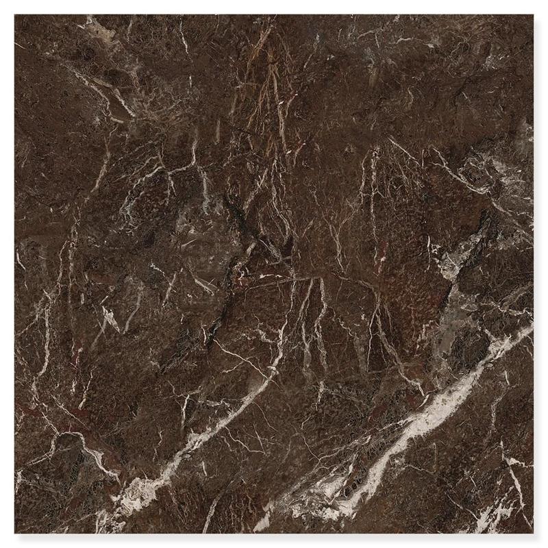 Piso Cerâmico Acetinado Borda Reta Varese Marrom 75x75cm - Idealle - No ...