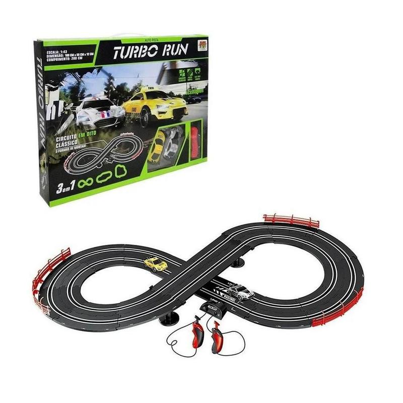 Pista de corrida autorama duplo grande 280cm subida descida eletrico ...