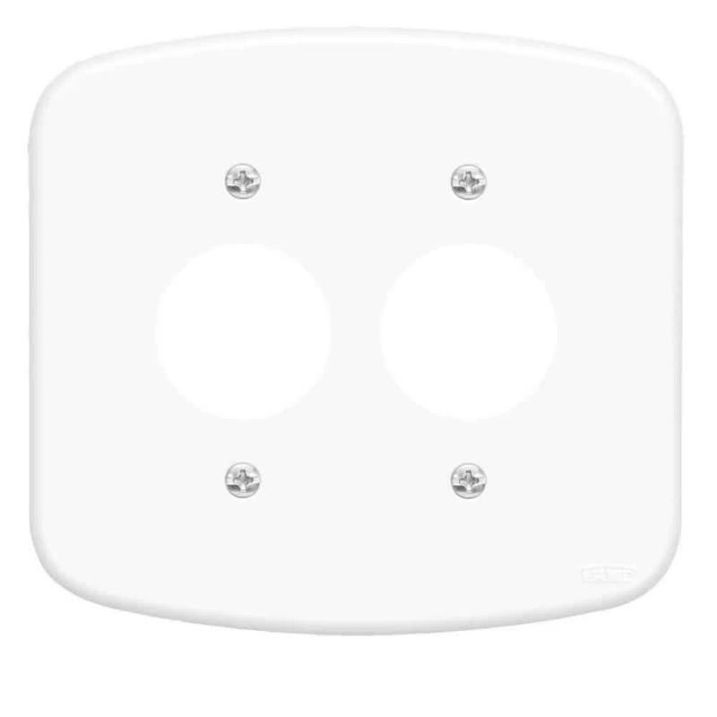 Placa Blanc 4X4 Tomada + Tomada Redonda - Fame - Espelho / Placa de ...