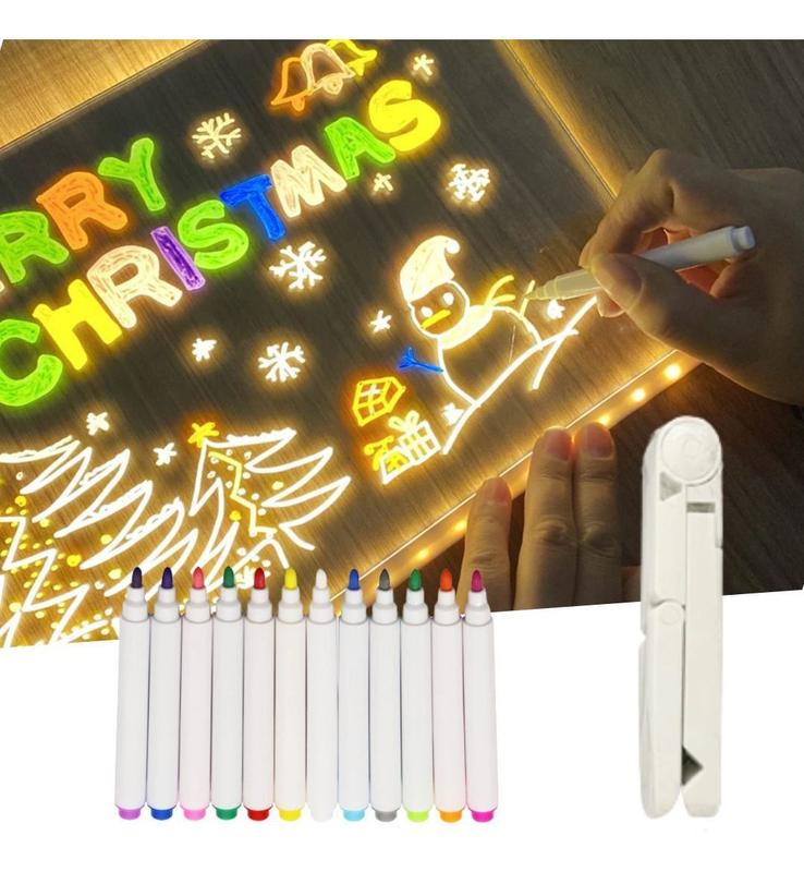 Placa Com Luz Led Para Desenho E Canetas E Apoio De Mesa - DIY ...