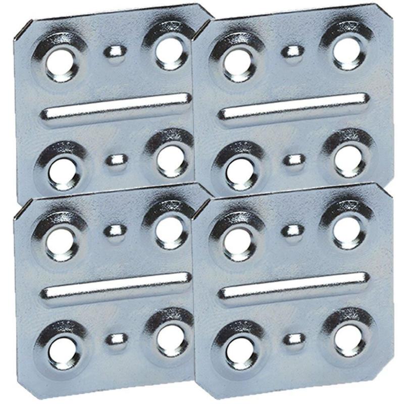 Placa Conectora Quadrada 40 x 40 x 1 mm com 4 Peças e 16 Par - ALDEGHI ...