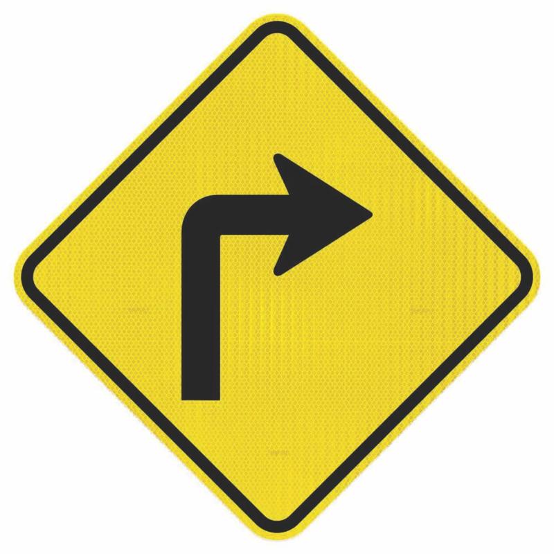 Placa Curva Acentuada À Direita A-1b Refletivo prismático - Afonso ...