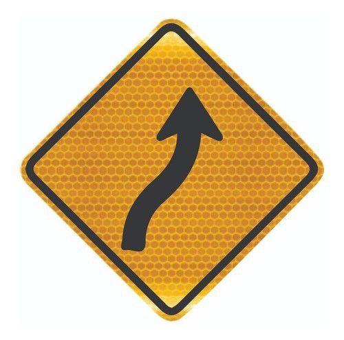Placa Curva Em S À Direita Refletiva A-5b Ti - Artplacas - Placa de ...
