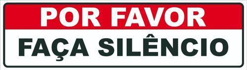 Placa De Identificação Por Favor Faça Silêncio - Afonso Sinalizações ...
