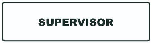 Placa De Identificação Supervisor 30x8 - Afonso Sinalizações - Placa de ...