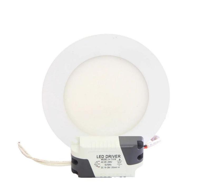 Placa de led 3w redondo embutir branco frio 6500k - Luz Sollar - Painel ...