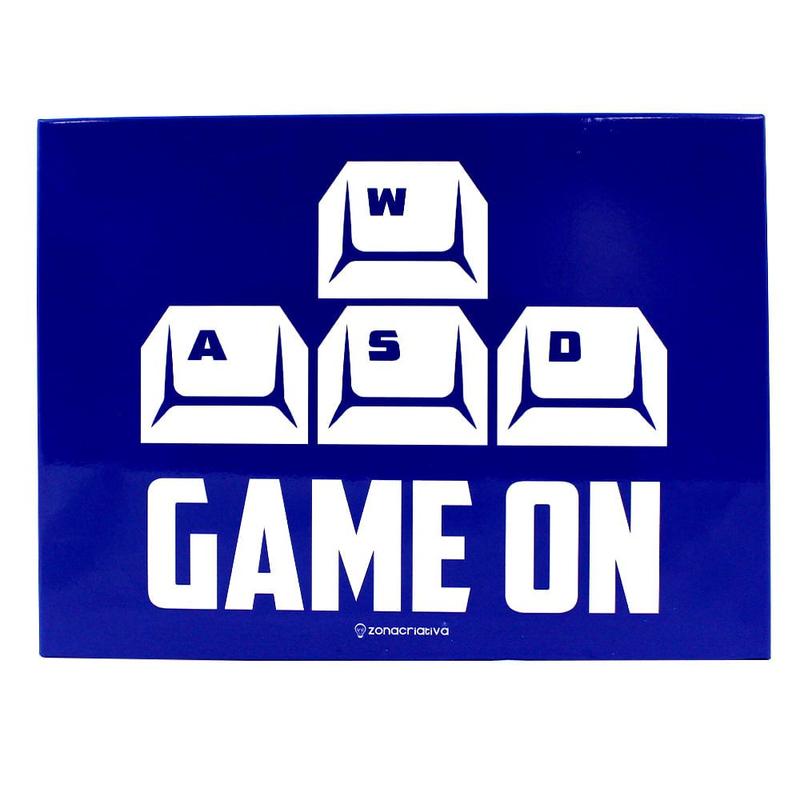 Placa de metal awsd game on - Zona Criativa - Placa Decorativa ...