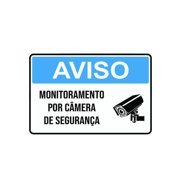 Placa De Monitoramento Por Câmera De Segurança 25X17Cm 10 - Nt ...
