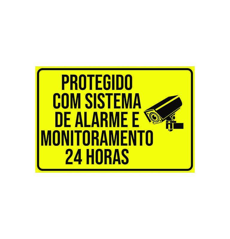 Placa De Monitoramento Por Câmera De Segurança 25X17Cm 11 - Nt ...