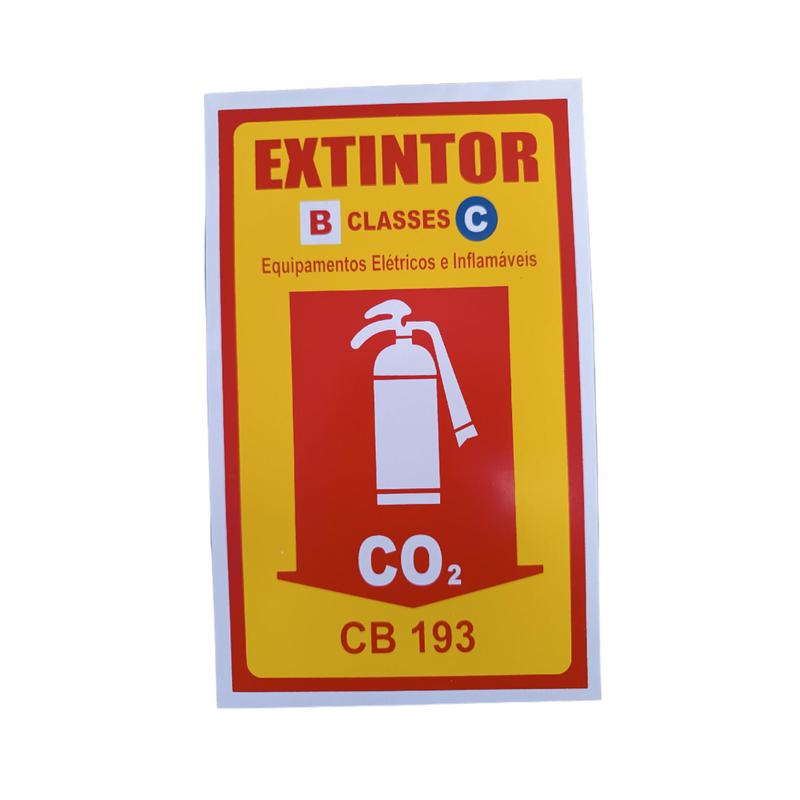Placa de Sinalização de Extintor BC CO² - Pontual extintores ...