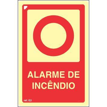 Placa de sinalização E2 - Comando manual de alarme de incêndio ...
