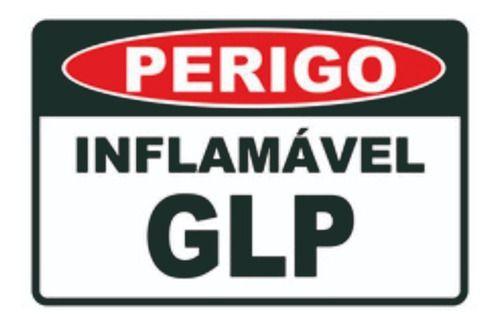Placa De Sinalização Perigo Inflamável Glp 30x20 - Afonso Sinalizações ...