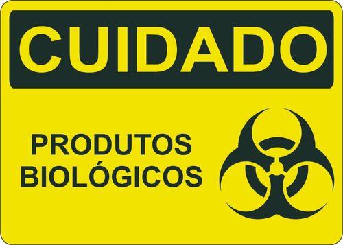 Placa De Sinalização Produtos Biológicos 30x20 - Afonso Sinalizações ...