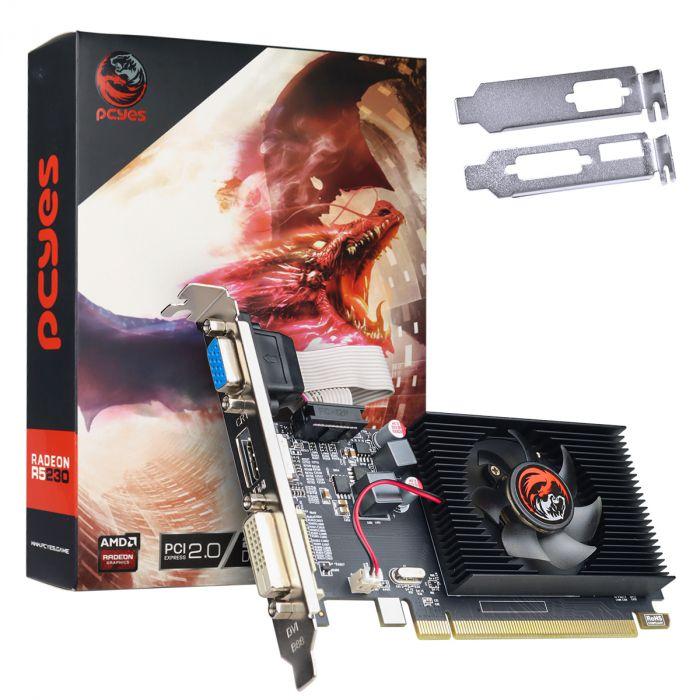 Placa De Vídeo Amd Pcyes Radeon R5 200 Series R5 230 2gb - Placa de ...
