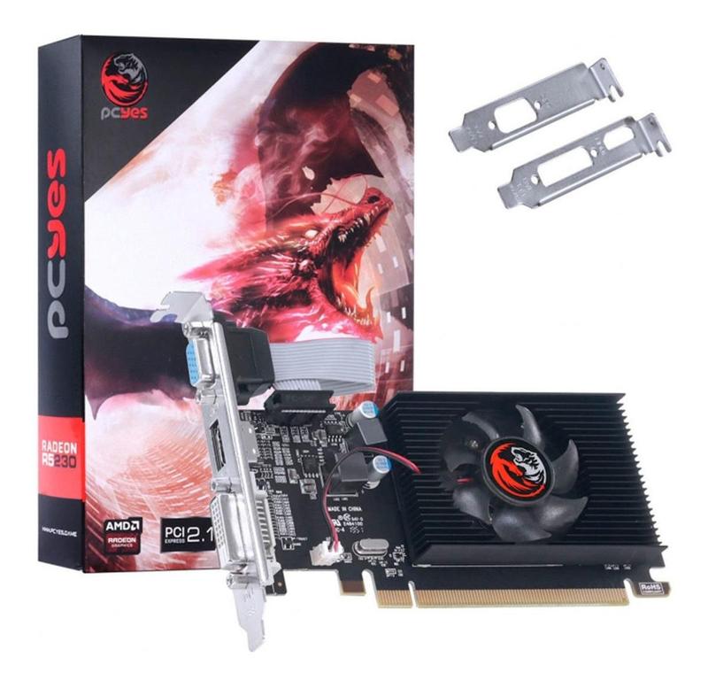 Placa De Vídeo Amd Pcyes Radeon R5 200 Series R5 230 Pa230r502d3lw 2gb ...