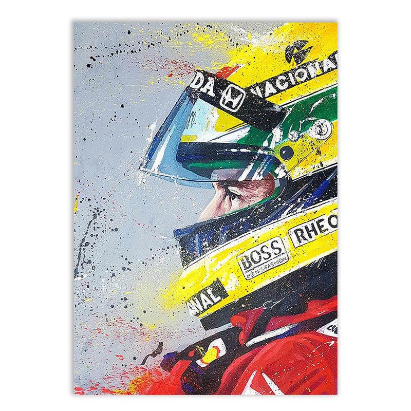 Placa Decorativa Ayrton Senna Pintura Poster A4 - Isca Zero - Placa ...