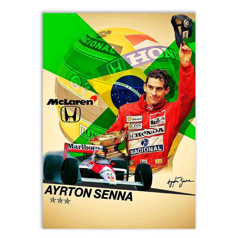 Placa Decorativa Ayrton Senna Poster A4 - Isca Zero - Placa Decorativa ...