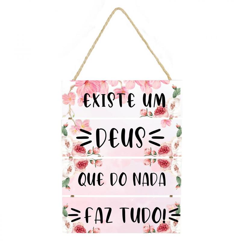 Placa decorativa Existe um Deus que do nada faz tudo 053 - Cair de Pé - Placa Decorativa ...