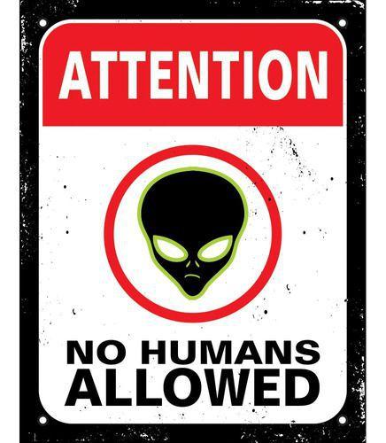 Placa Decorativa No Humans Allowed - COMIX - Placa Decorativa ...