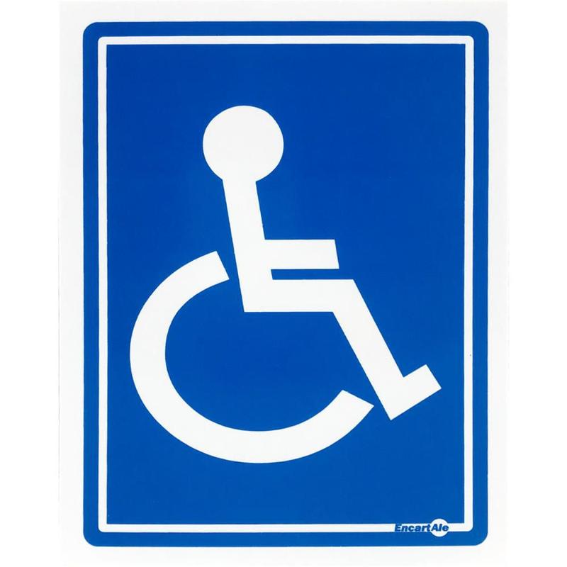 Placa Deficiente Físico 15 x 20 Cm PS68 Encartale - Placa de ...