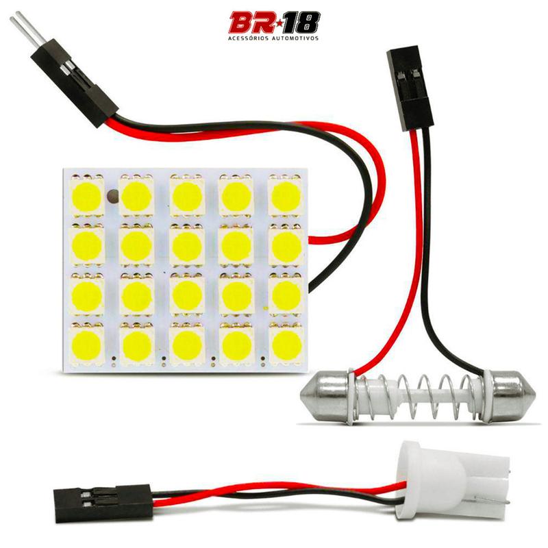 Placa Luz De Led Automotivo 24 Leds Torpedo T10 Pingo 12v - Tech One ...