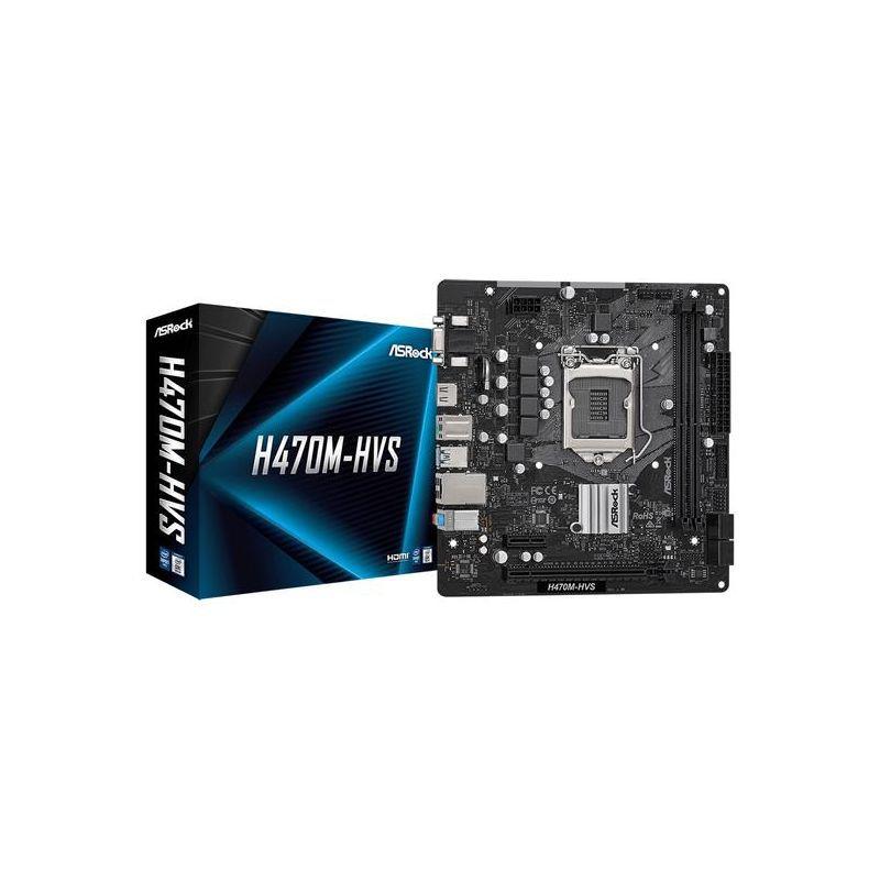 Placa Mãe Asrock H470M Hvs Lga 1200 Ddr4 Hdmi Vga Micro Atx - Placa Mãe ...