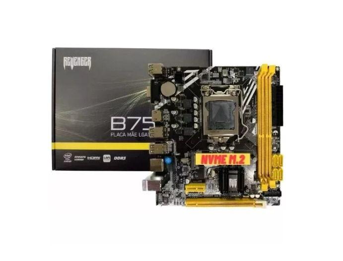 Placa Mãe Gamer Lga 1155 B75 Ddr3 M2 Nvme I3,i5,i7 Lan Giga - REVENGER - Placa Mãe - Magazine Luiza