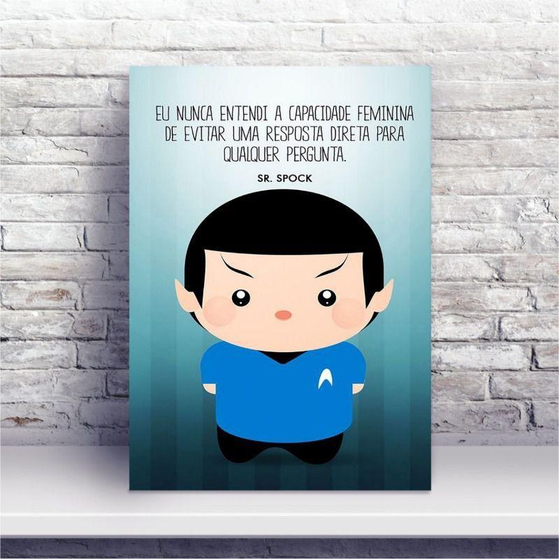 Placa MDF spock branca - Conspecto - Placa Decorativa - Magazine Luiza