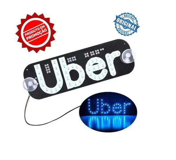 Placa Painel Luminoso 12v Led Uber 2 Color USB Car - UBER LED - Painel ...