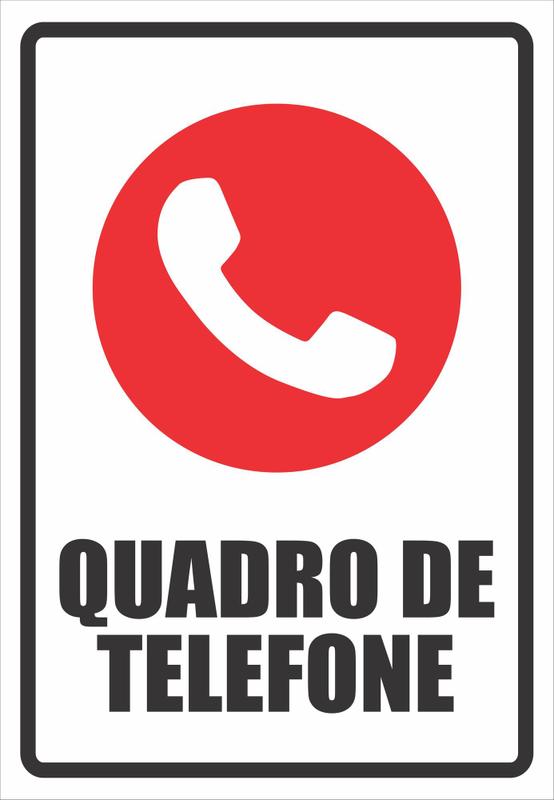 Placa Quadro De Telefone - 1 Unidade - Ripublic - Placa Decorativa ...