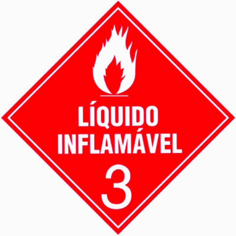 Placa Rótulo de Carga Perigosa Líquido Inflamável 30x30 - Afonso ...