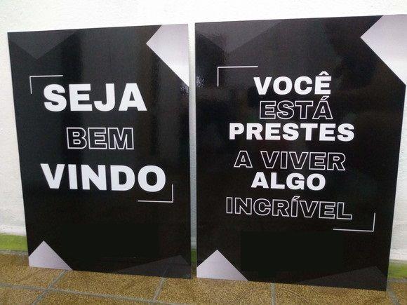 Placa Seja Bem Vindo para culto Igreja 40x60cm Kit 2un - CMD Artigos ...