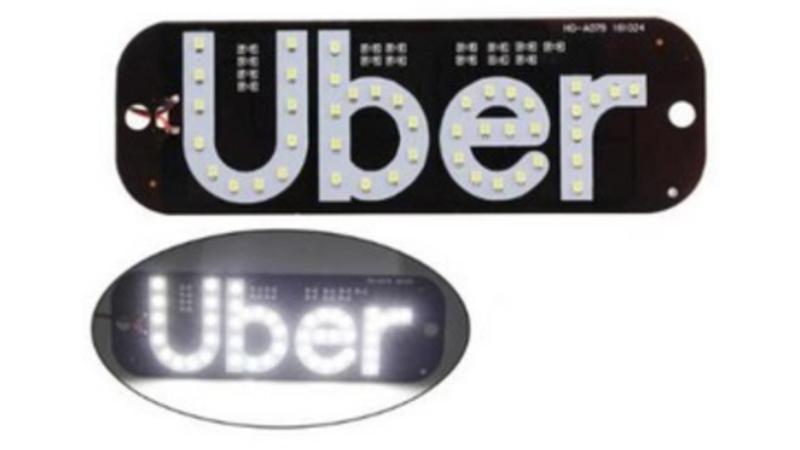 Placa Uber Letreiro Luminoso Led Com Botão Liga/Desliga - Hg-Uber - Letreiro / Painel Luminoso ...